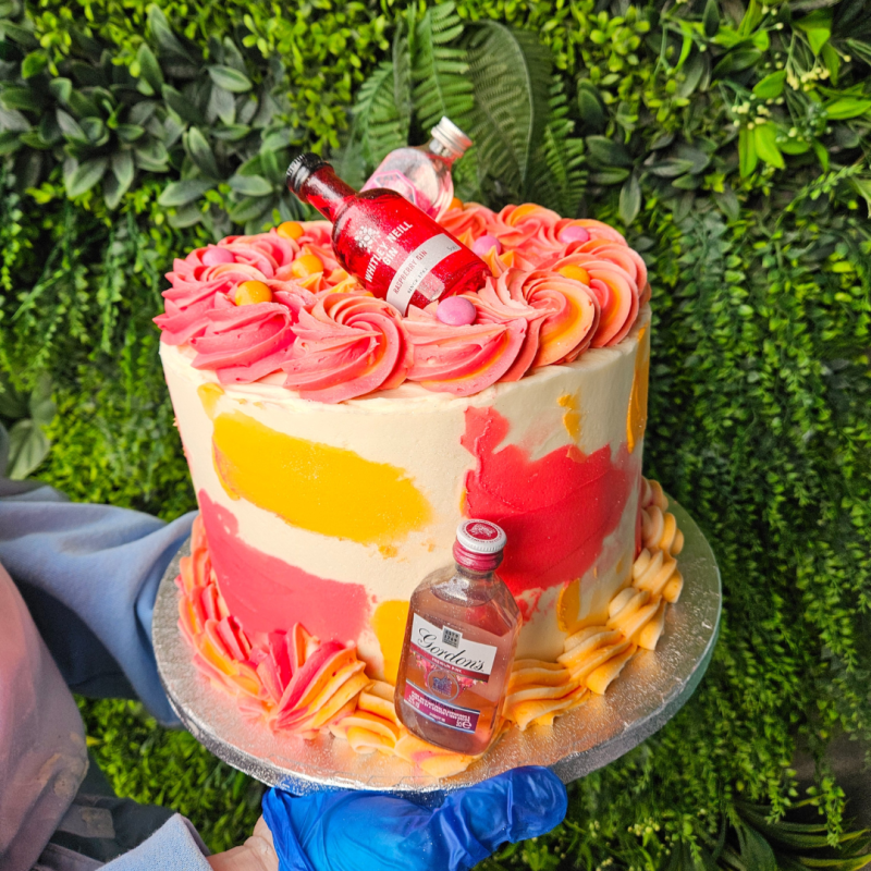 Boozy Brunch Vibe Celebration Cake - Cakes By Rebecca